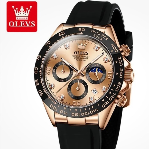 Olevs | Accessories | Mens Olevs Watch Gorgeous Face And Band | Poshmark